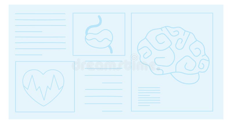 Medical Information Screen. Patient Health Indicators Frames Stock ...