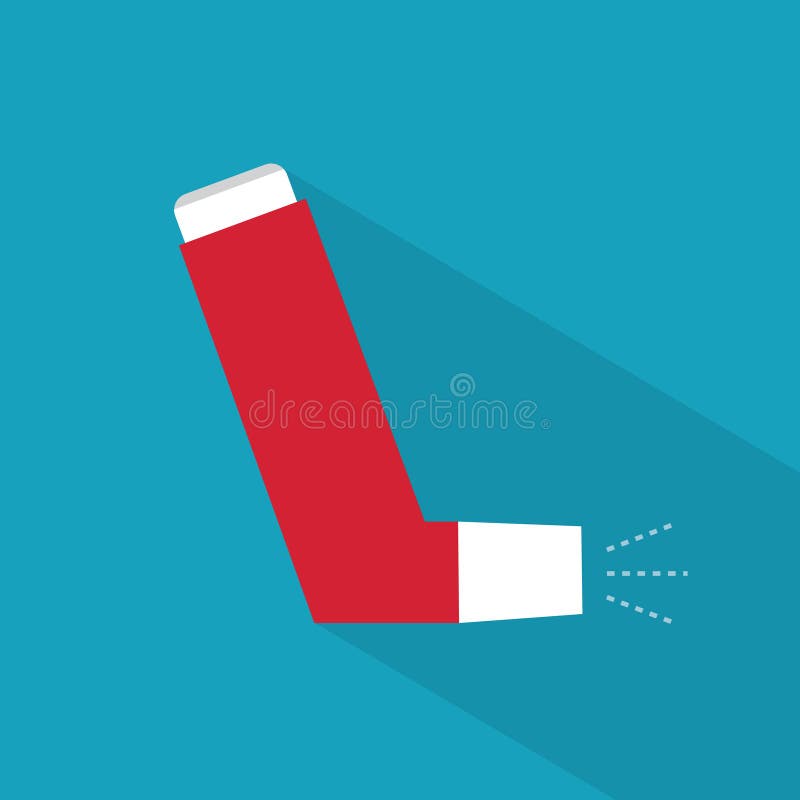 Medical inhaler icon stock vector. Illustration of lungs - 175438058