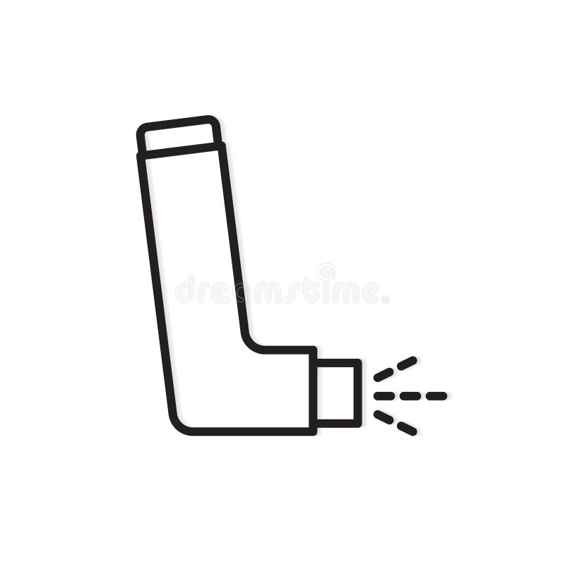 Medical inhaler icon stock vector. Illustration of breathe - 175437590