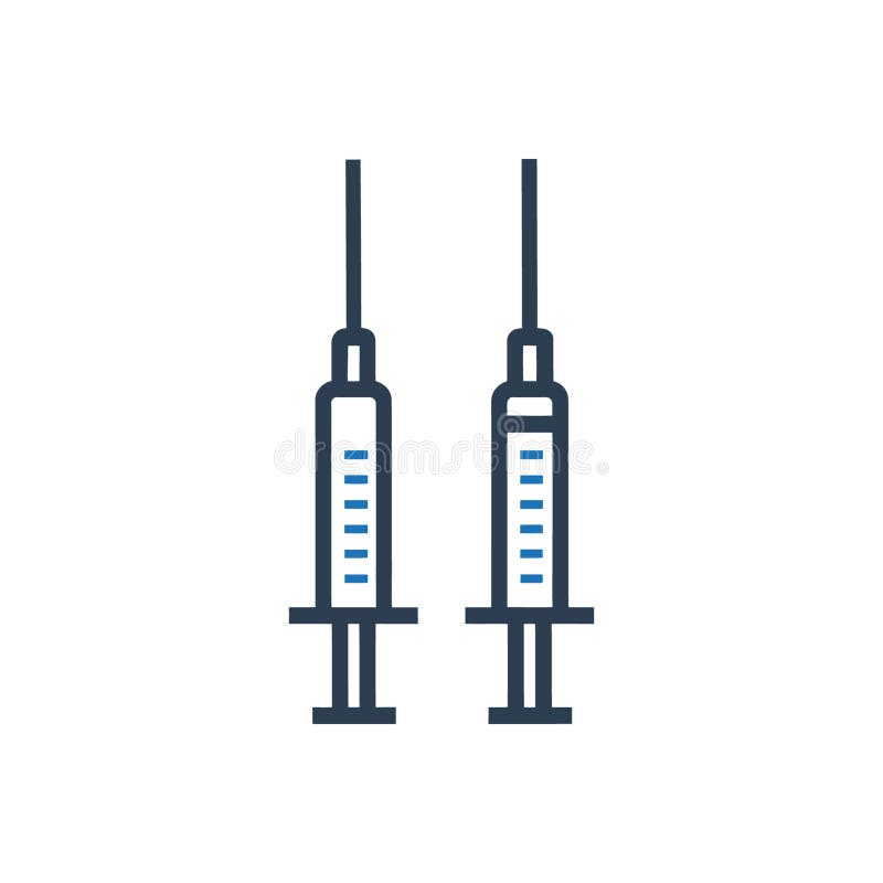 Medical Injection Syringe Icon Stock Vector - Illustration of injection ...