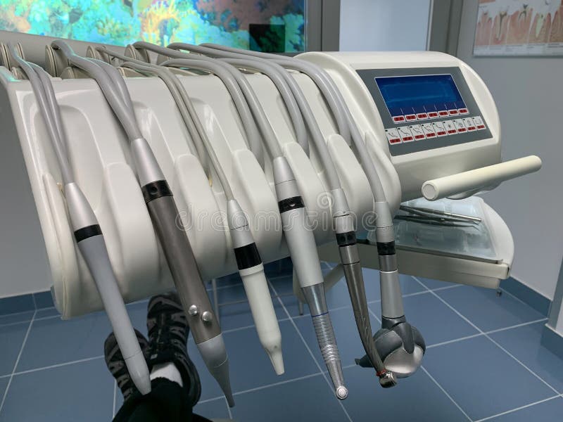 Medical Instruments in the Dental Office Close-up Stock Image - Image ...