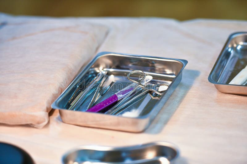 Medical Instruments On The Surgical Table. Teaching Medicine. Rescue ...