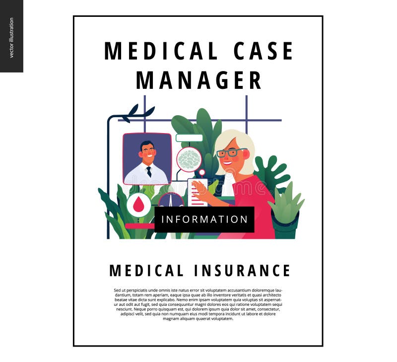 Medical Insurance Template - Medical Case Manager Stock Vector ... Medical Insurance Template - Medical Case Manager Stock Vector ...