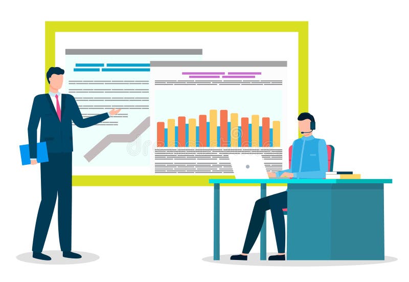 Medical Insurance Two Analytics Making Report Talk Stock Illustration ...