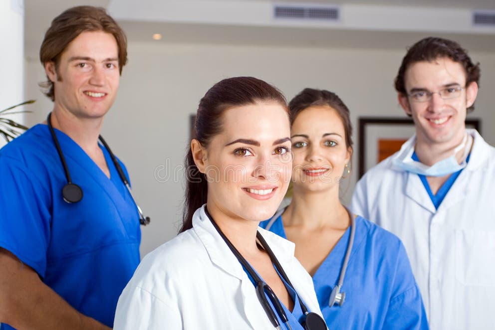 Medical interns stock photo. Image of beauty, cooperation - 8096048