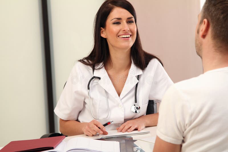 Doctor Making Ultrasound Investigation Stock Photo - Image of ...