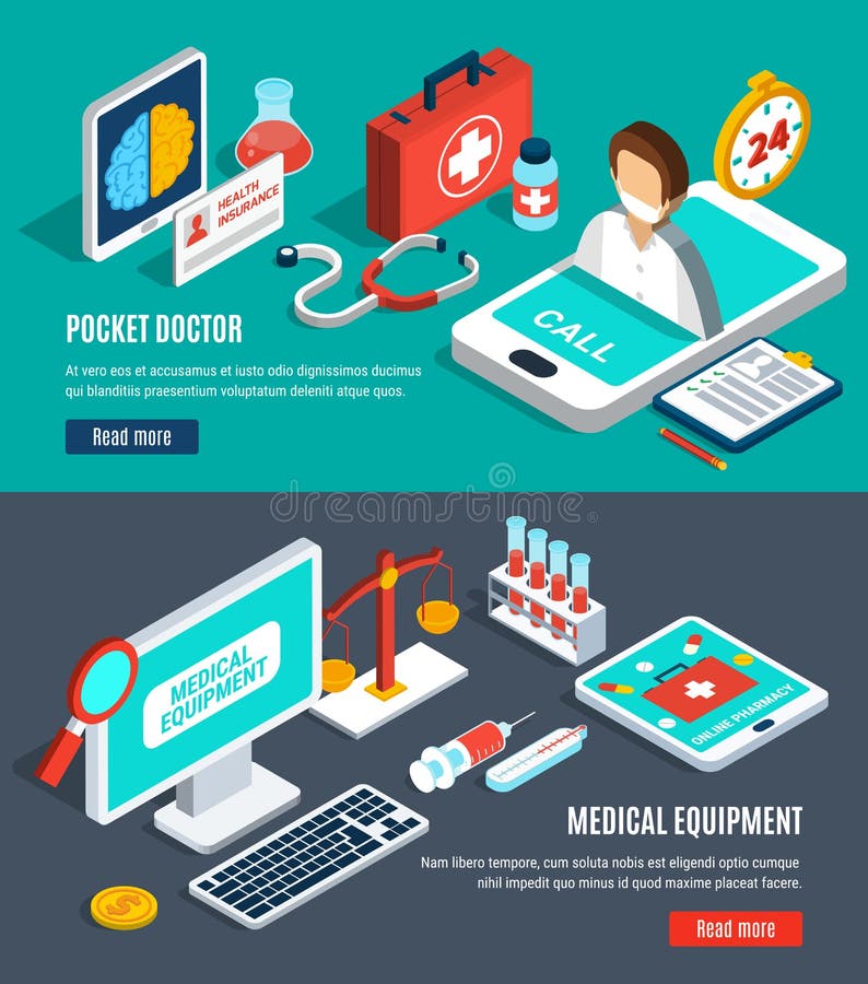 Medical Isometric Infographics Vector Design Illustration Stock Vector ...