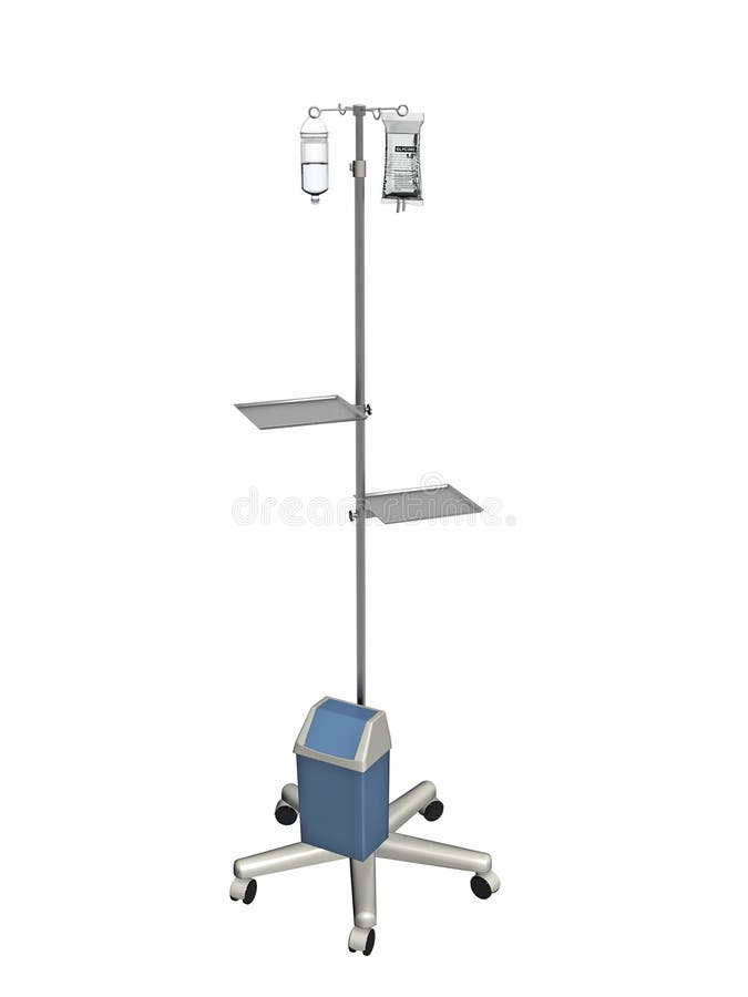 3d Rendering of a IV Pole stock illustration. Illustration of medicine ...