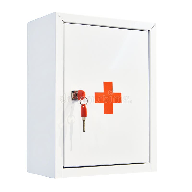 Medical Kit Box Isolated White Stock Photo - Image of symbol, care ...