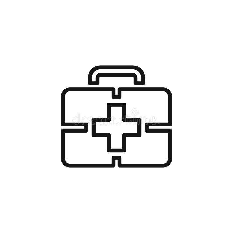 Medical Kit Icon Flat Vector Design Stock Vector - Illustration of ...