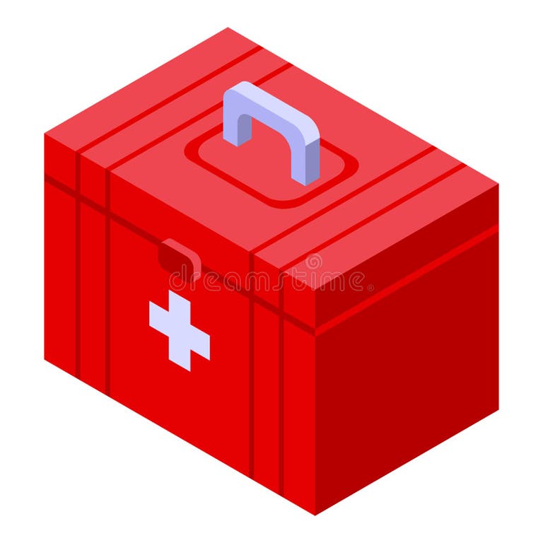 Medical Kit Icon, Isometric Style Stock Illustration - Illustration of ...