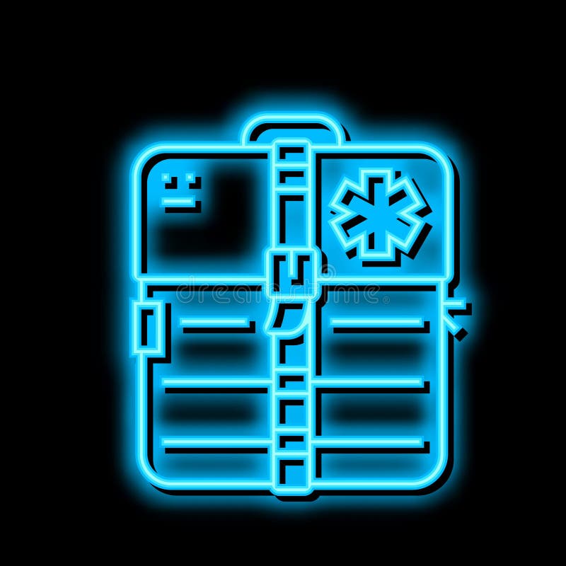 Medical Kit Neon Glow Icon Illustration Stock Vector - Illustration of ...