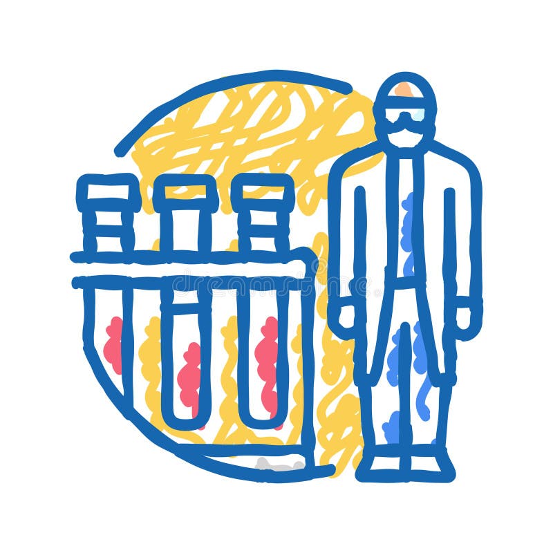 Medical Lab Assistant Samples Icon Doodle Illustration Stock Vector ...