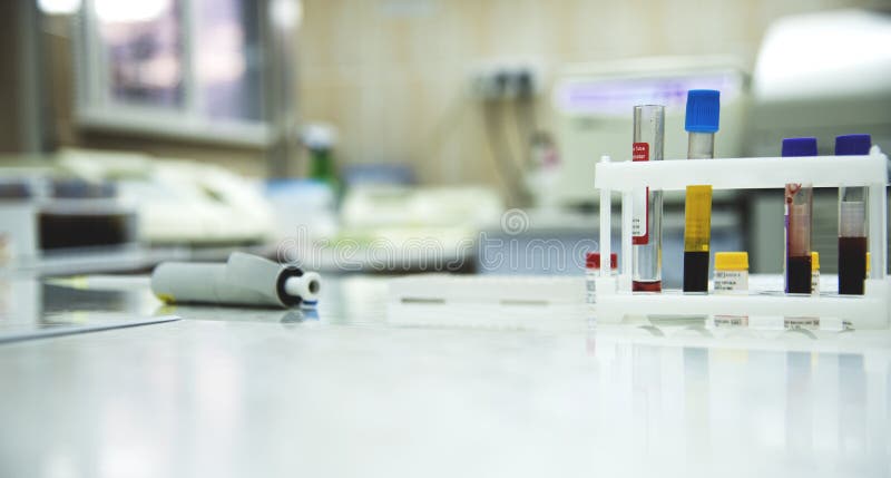 Medical Lab Equipment. Blood Test Medical Concept Stock Photo - Image ...