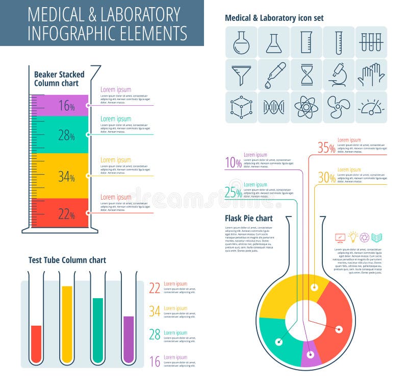Medical and Lab Infographic Stock Vector - Illustration of graphic ...