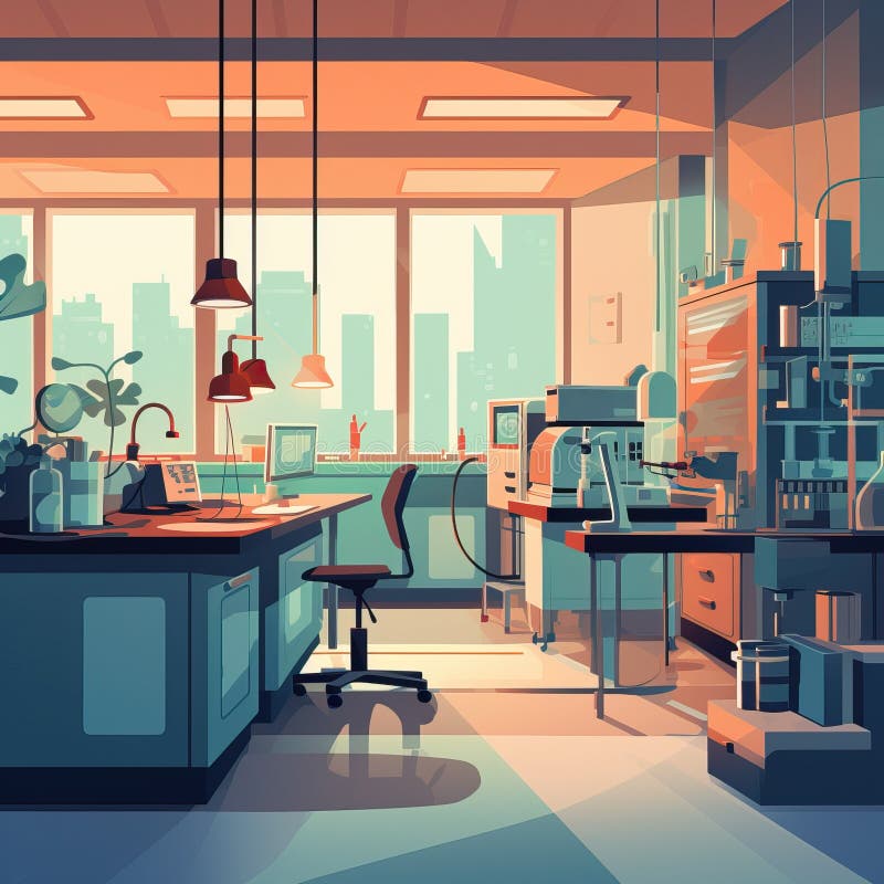 Medical Lab Medicine Illustration Flat High Quality Ai Image Generated ...