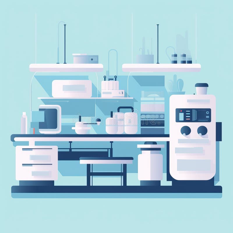 Medical Lab Medicine Illustration Flat High Quality Ai Image Generated ...
