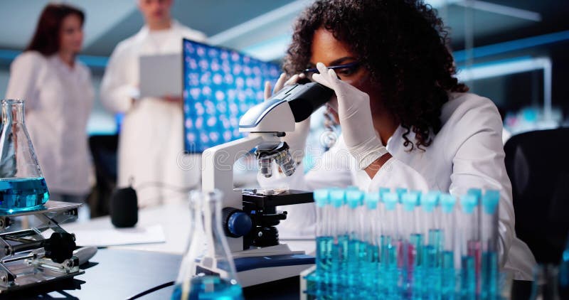Medical Lab Scientist Woman Doing Research in Laboratory Stock Image ...