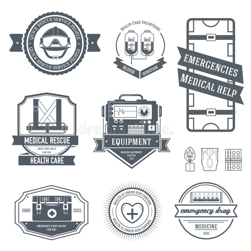 Medical Label Template Set. Emblem Element for Your Product, Logo or ...