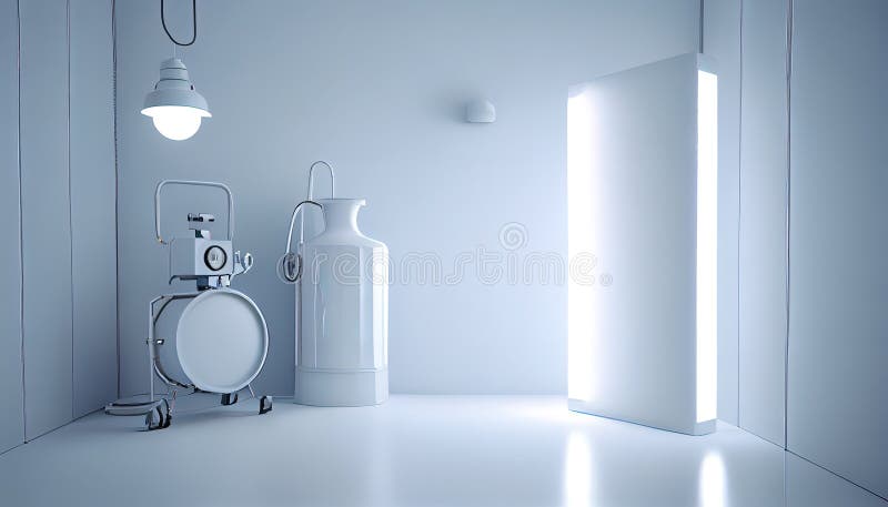 Medical Laboratory Abstract Background. Ai Render Stock Illustration ...