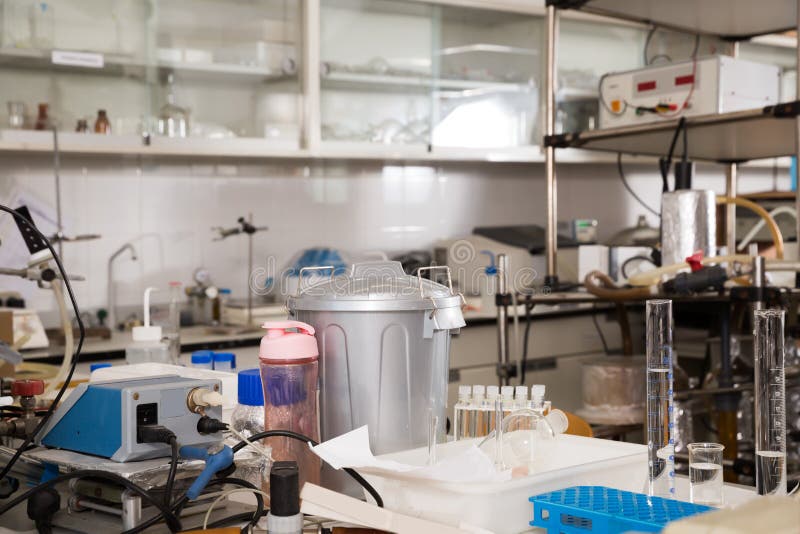 Medical Laboratory Interior Stock Photo - Image of containers, empty ...