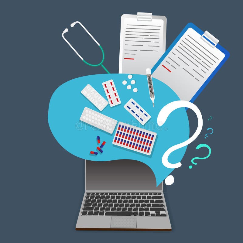 Medical on-line Questionnaire , Vector Illustration Stock Vector ...
