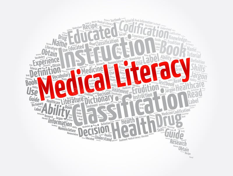 Medical Literacy Word Cloud Stock Vector - Illustration of guide ...