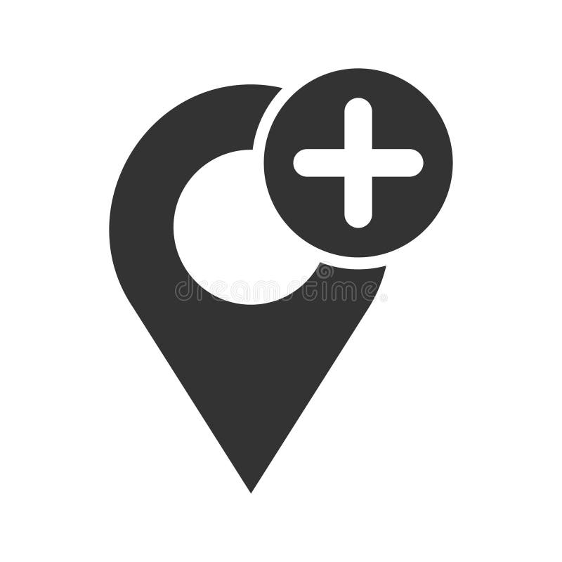 Set Medical Location with Cross, Infographic of City Map, Location ...