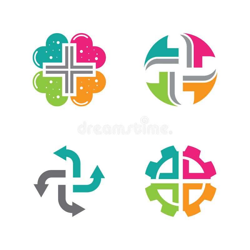 Medical logo icon set stock vector. Illustration of cross - 235076956