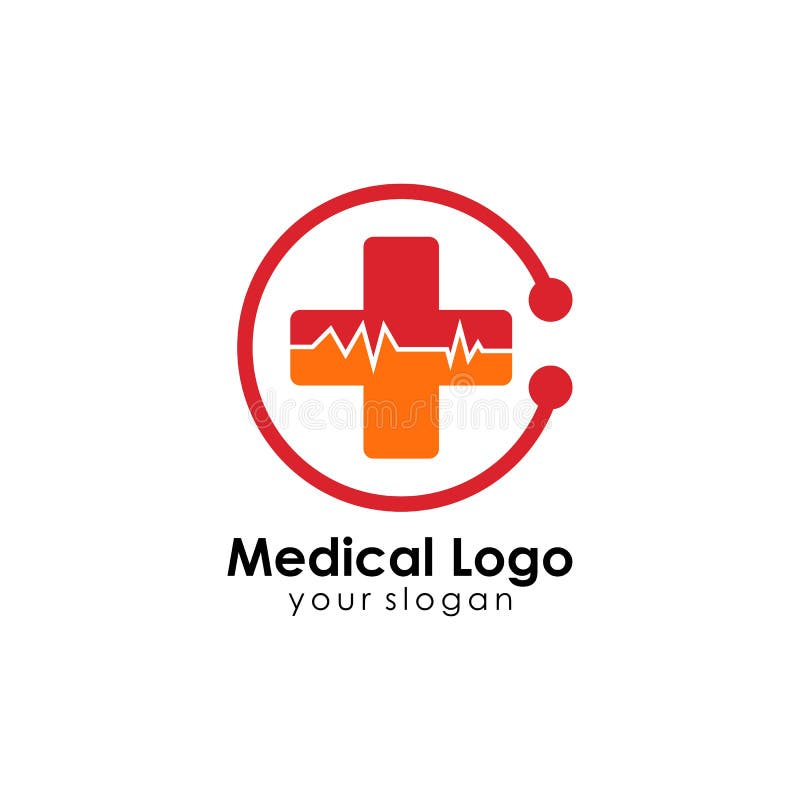 Medical logo template stock illustration. Illustration of plus - 166725193