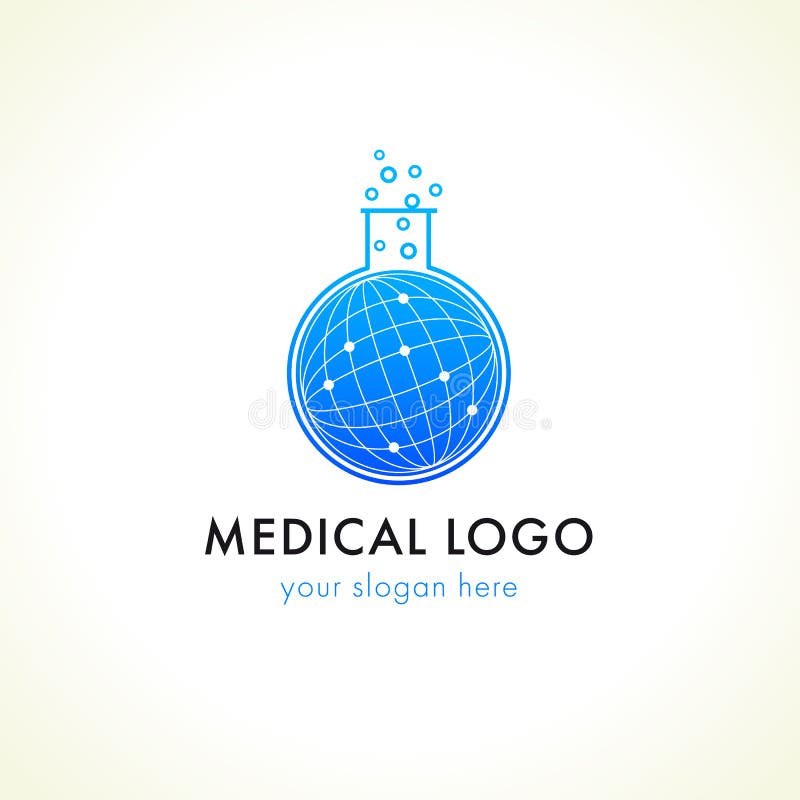 Medical lab logo. stock vector. Illustration of flask - 51013044