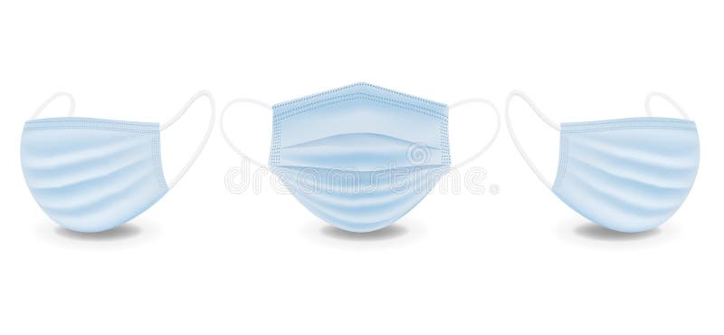 Medical Mask Banner with White Background Stock Vector - Illustration ...