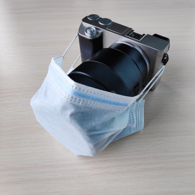 Medical Mask Camera during Pandemic Stock Photo - Image of breathing ...