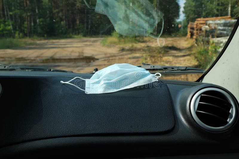 The Medical Mask is in the Car Stock Image - Image of precaution ...