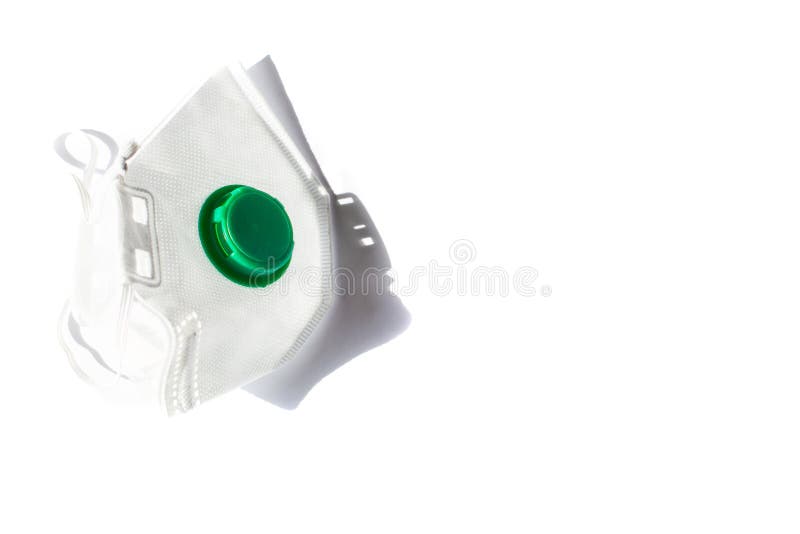 Medical Mask with Filter on a White Background Stock Photo - Image of ...