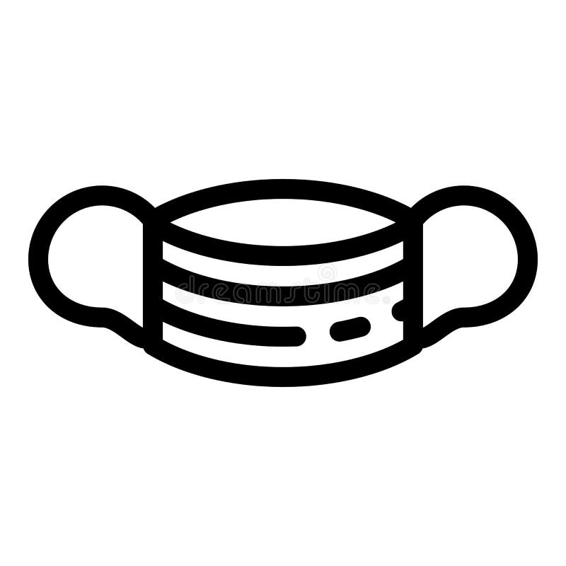 Medical Mask Icon, Outline Style Stock Vector - Illustration of outline ...