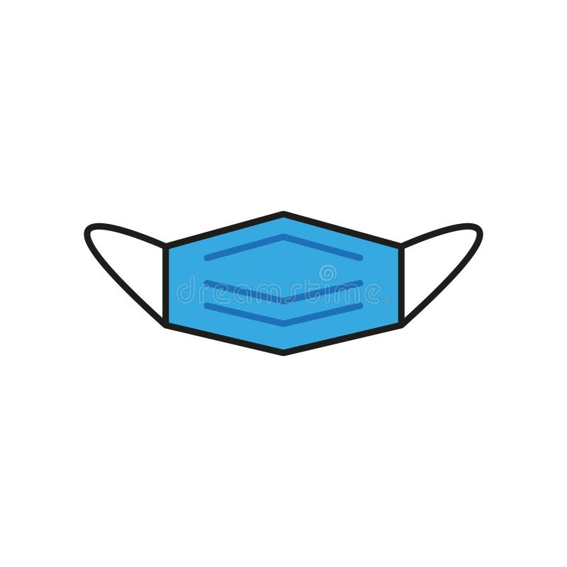 Medical Mask Icon. Simple Vector Illustration on a White Background ...