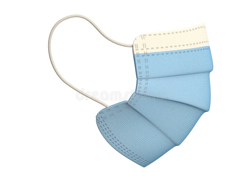 Medical mask side view 3D stock illustration. Illustration of doctor ...