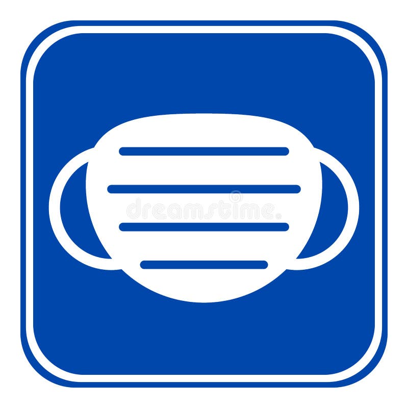 Medical mask sign stock illustration. Illustration of epidemic - 178394968