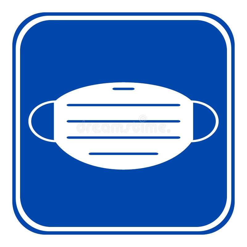 Medical mask sign stock illustration. Illustration of corona - 178500243