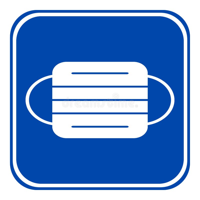 Medical mask sign stock illustration. Illustration of epidemic - 178500251