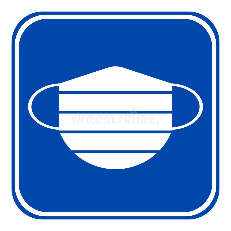 Medical mask sign stock illustration. Illustration of graphic - 178500263