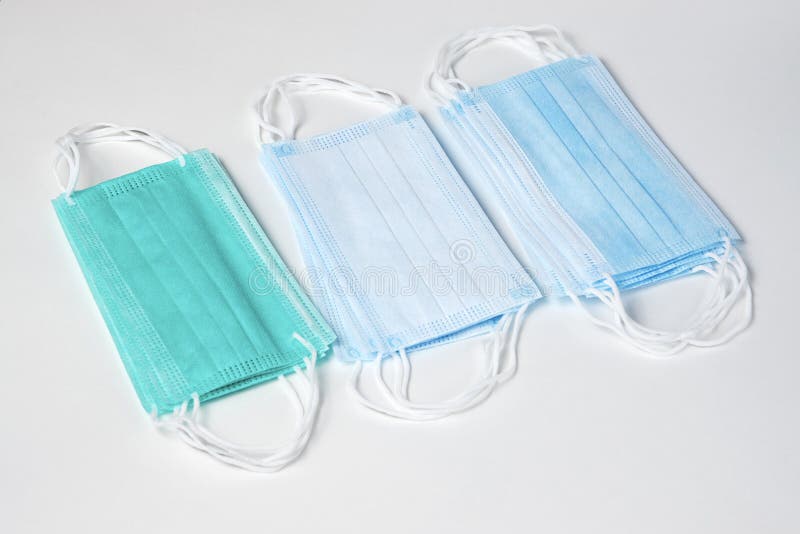 Medical Mask on White Background. Coronavirus Prevention Stock Photo ...