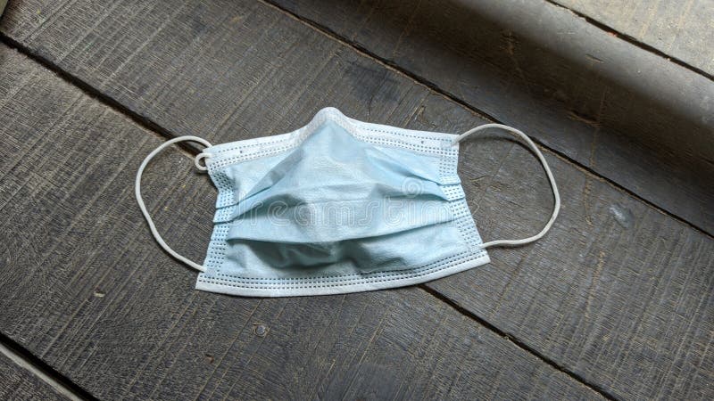 Medical Mask on the Wooden Floor Stock Image - Image of leather ...