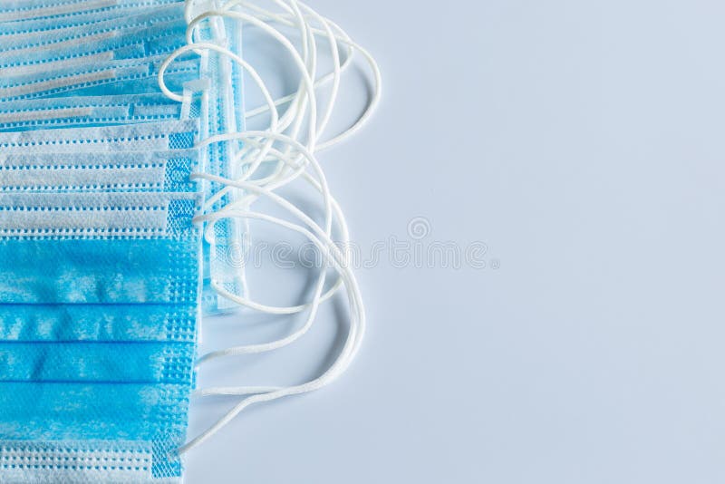 Medical Masks on a Light Background Stock Image - Image of ailment ...