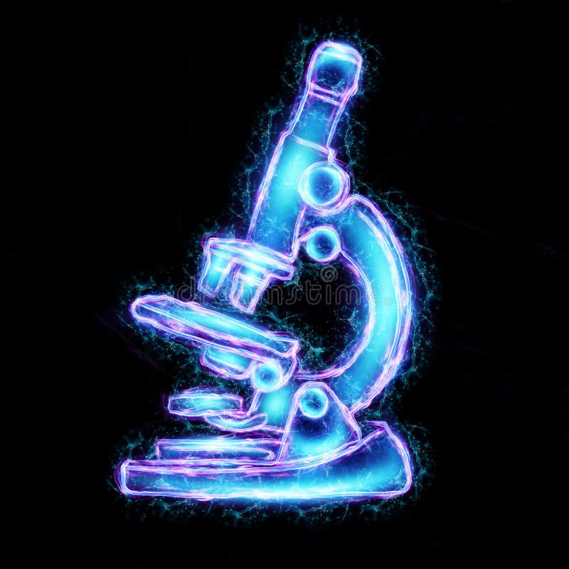 Medical Microscope on a Black Background. Laboratory, Medicine ...