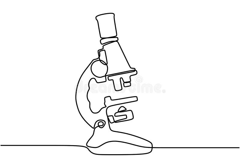 Microscope Line Drawing Simple Stock Illustrations – 474 Microscope ...