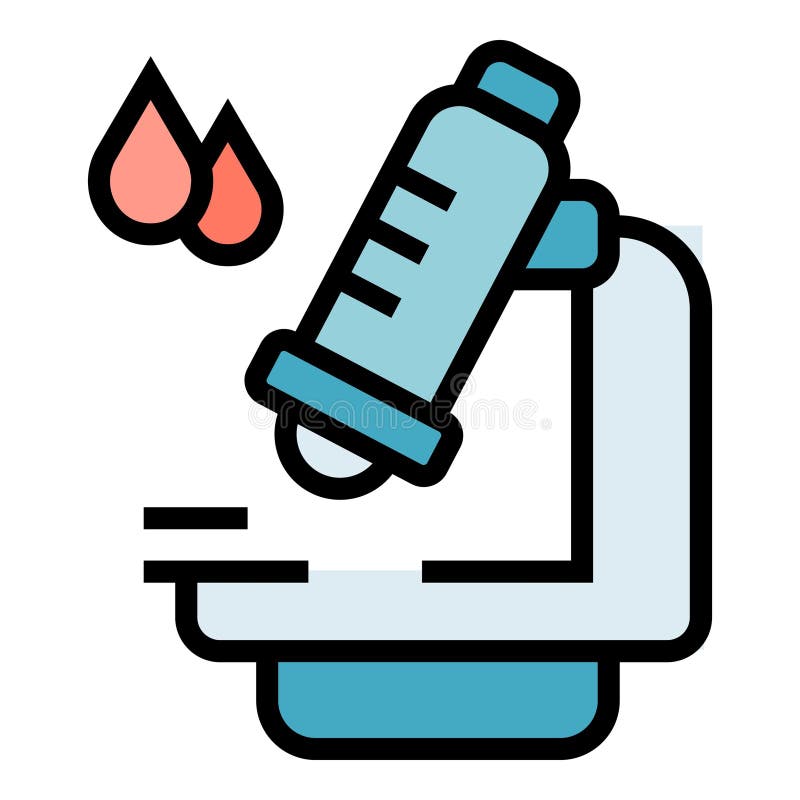 Medical Microscope Icon Vector Flat Stock Illustration - Illustration ...