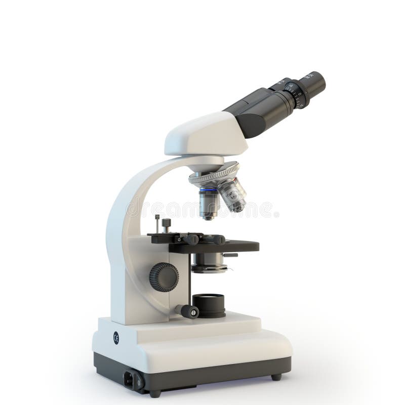 Medical Microscope Closeup. Scientific Microscope Lens Stock Photo ...