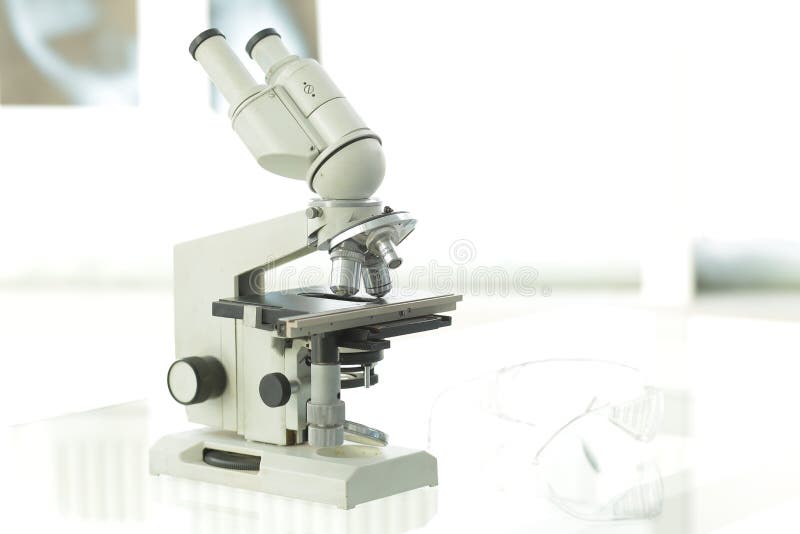 Old Microscope Stands Out on Computer Keyboard Stock Image - Image of ...